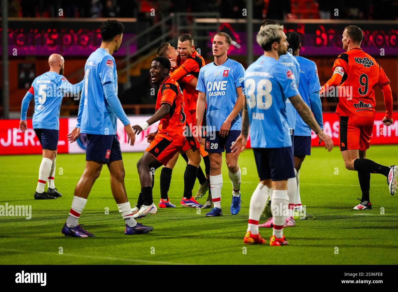 VOLENDAM, NETHERLANDS - JANUARY 24: Yannick Leliendal, Robert Muhren of ...