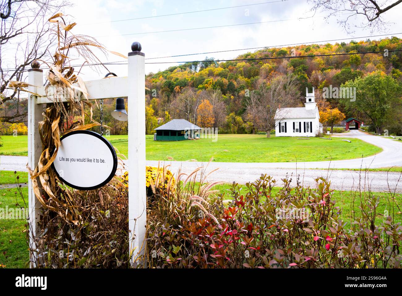 Old community center and small church seeen from the former Norman ...