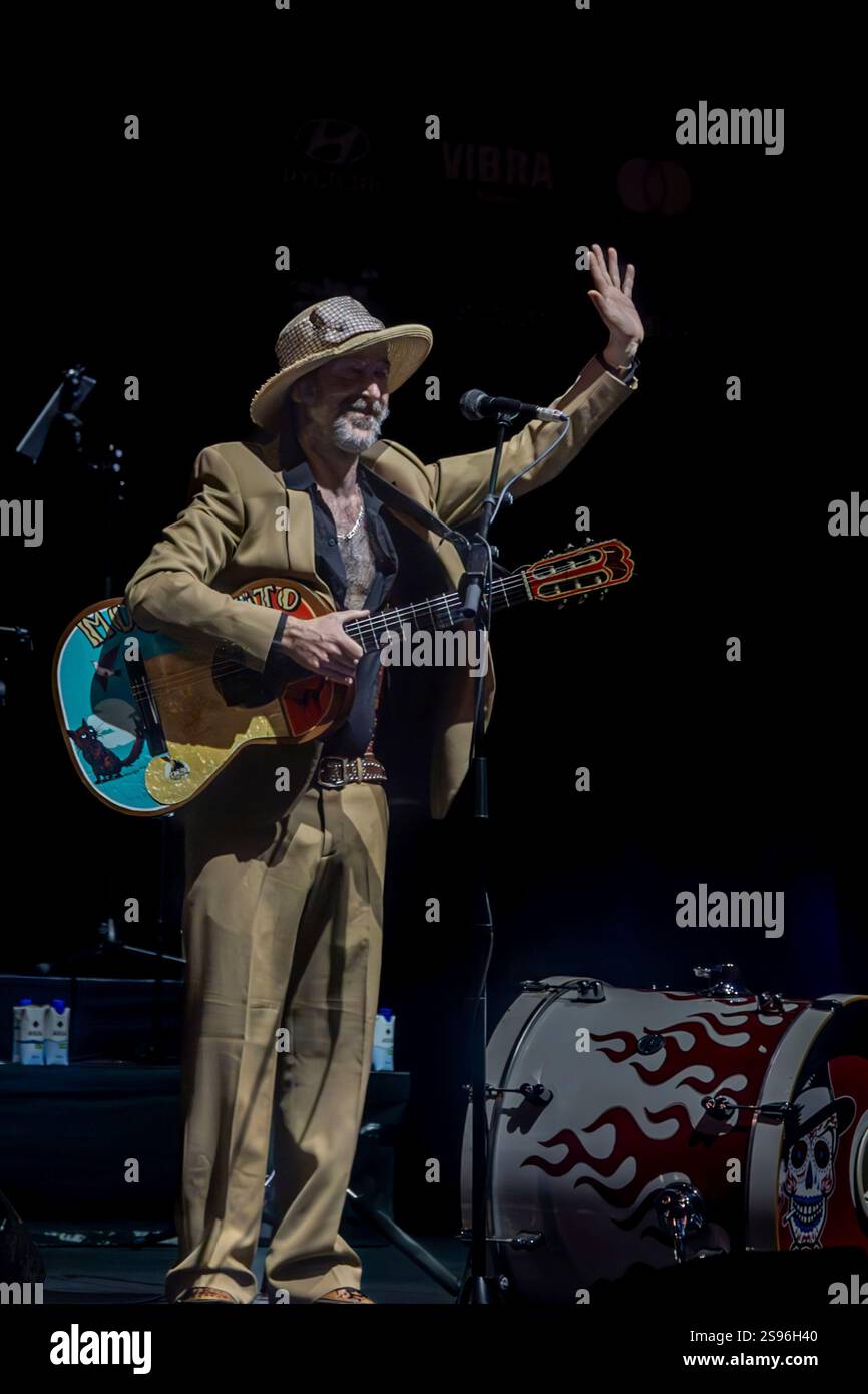 The singer, Jairo Perera, during his concert at the Movistar Arena, on ...