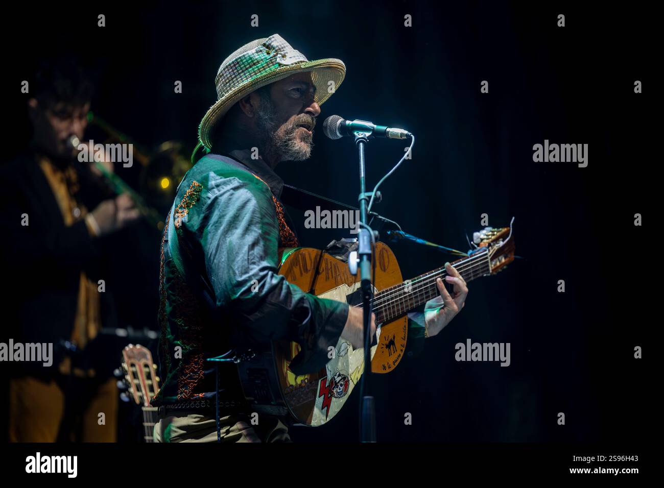 The singer, Jairo Perera, during his concert at the Movistar Arena, on ...