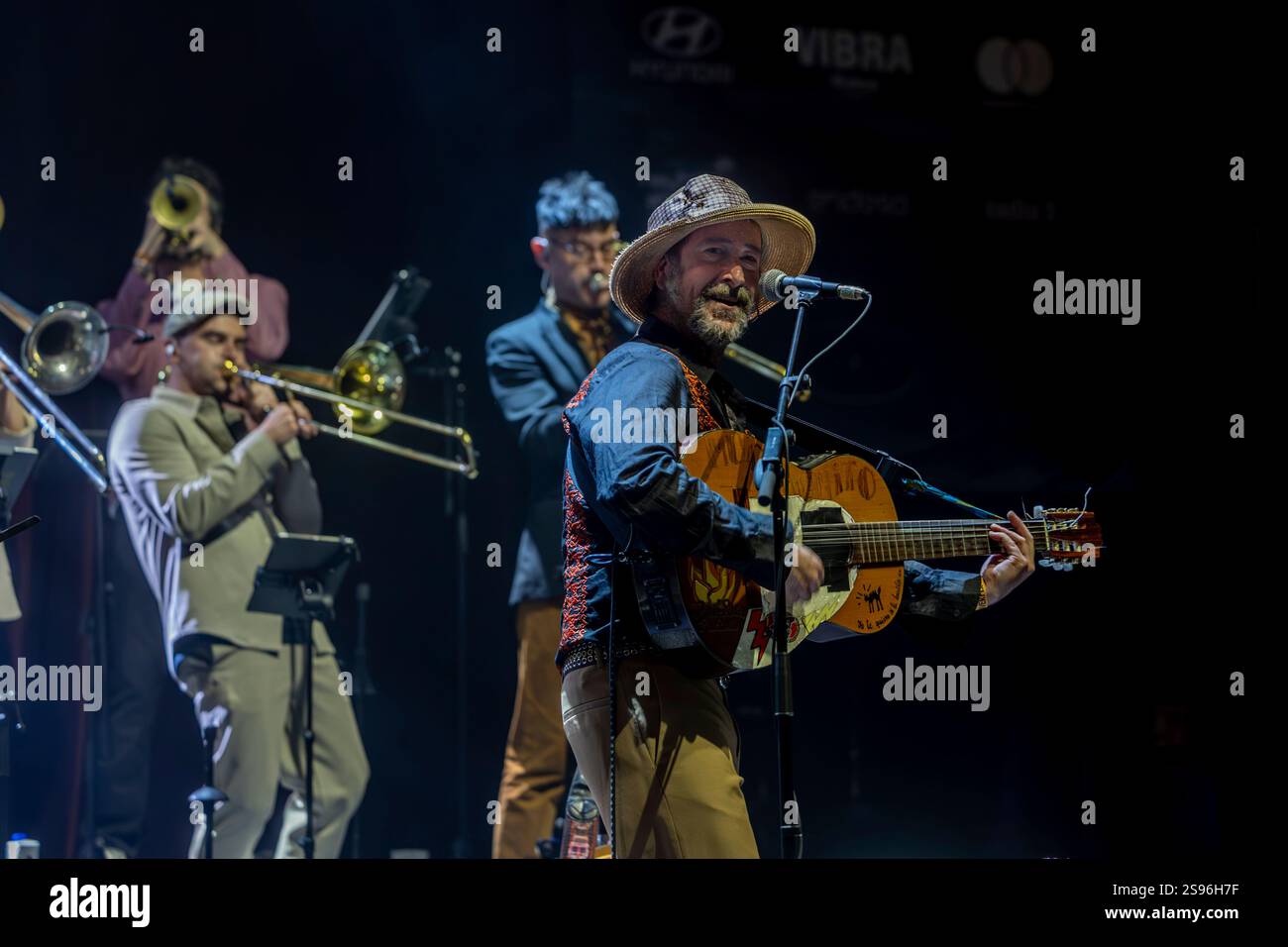 The singer, Jairo Perera, during his concert at the Movistar Arena, on ...