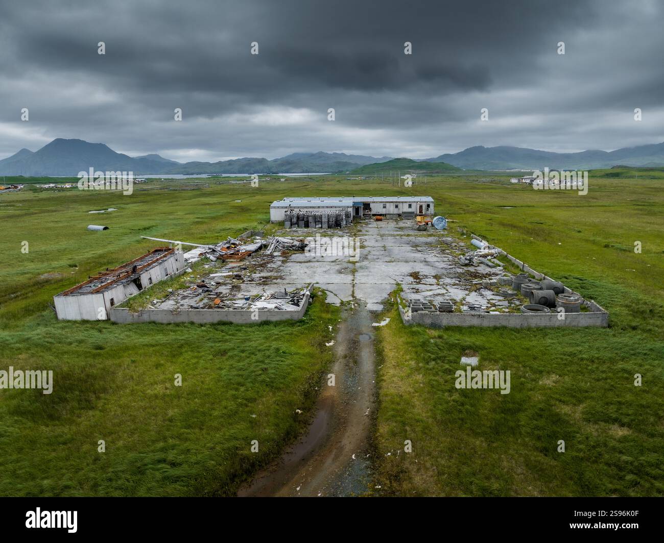 Abandoned structures of Adak, Alaska Stock Photo - Alamy