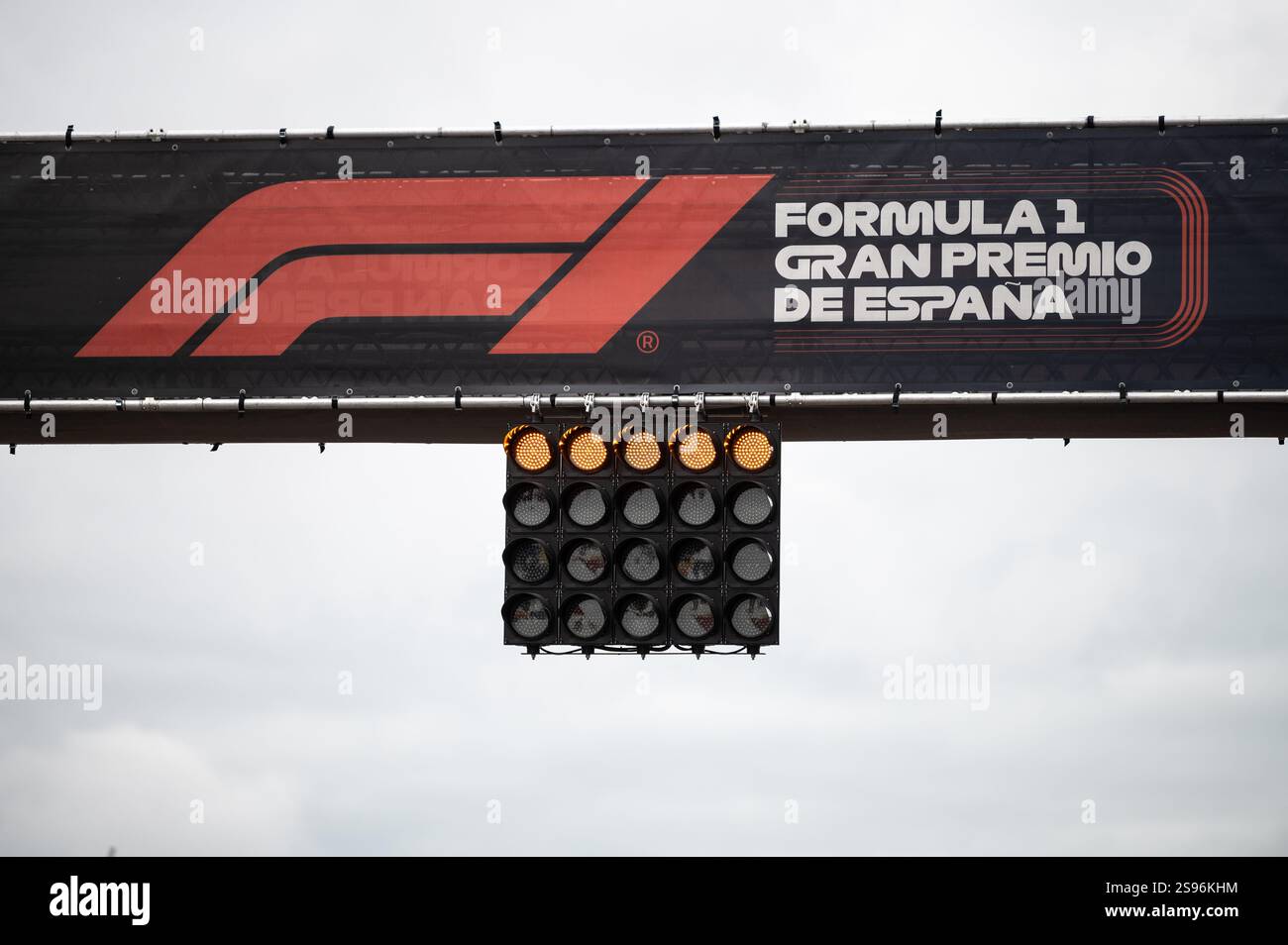 The arch of the Spanish Formula 1 Grand Prix at IFEMA. Madrid is trying ...