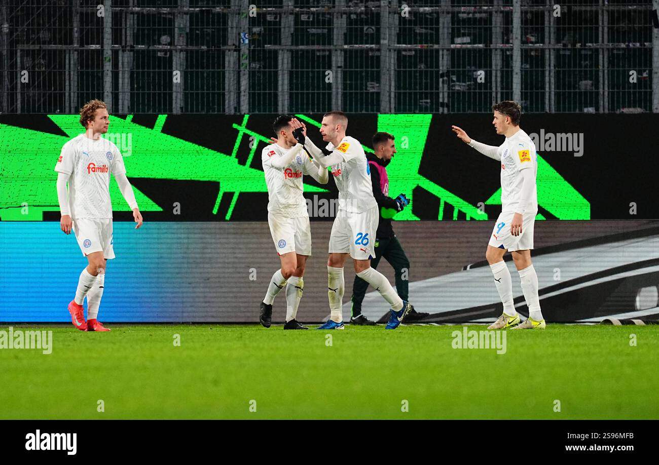 January 24 2025: Steven Skrzybski (Holstein Kiel) with his teams third ...