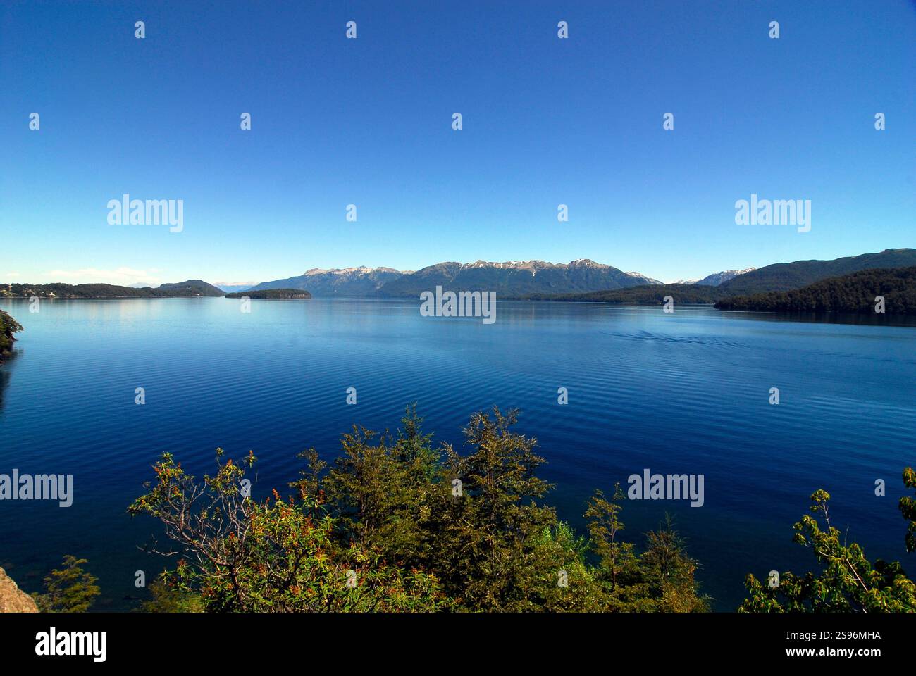 a lake and landscape with water in patagonia a lake with water in patagonia Stock Photo - Alamy
