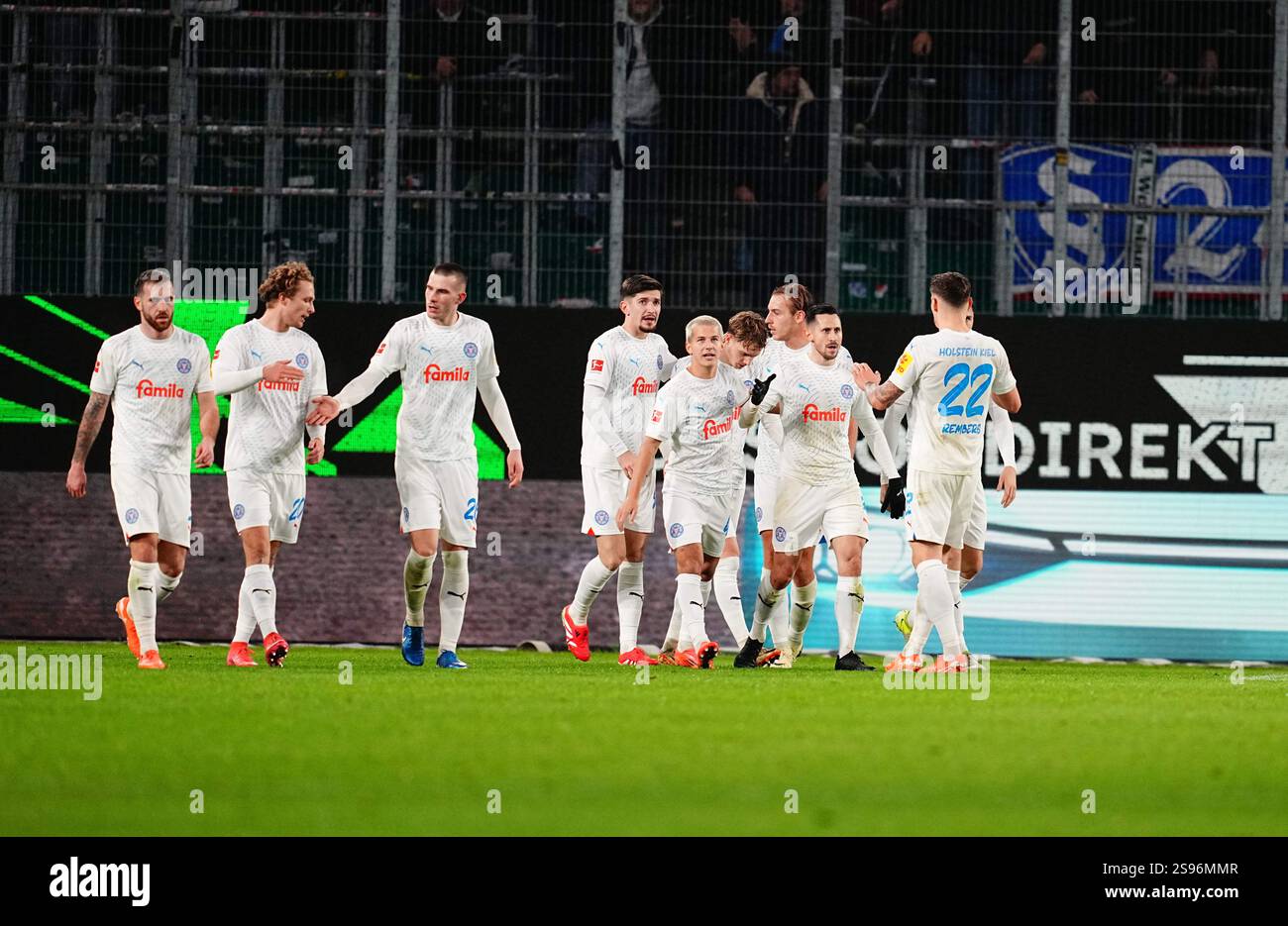 January 24 2025: Steven Skrzybski (Holstein Kiel) with his teams third ...