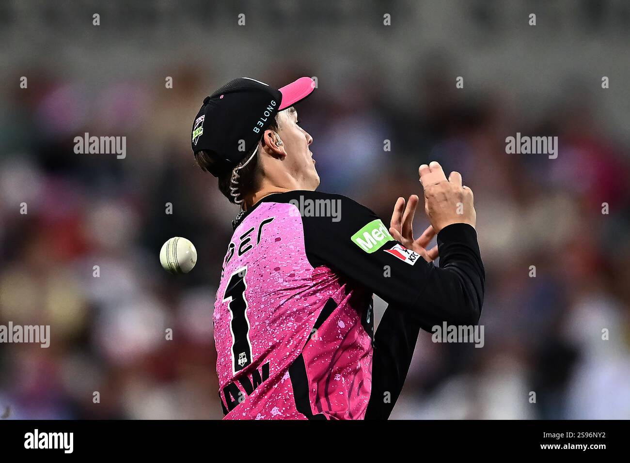 Lachlan Shaw of Sydney Sixers seen in action with Matt Gilkes of Sydney ...