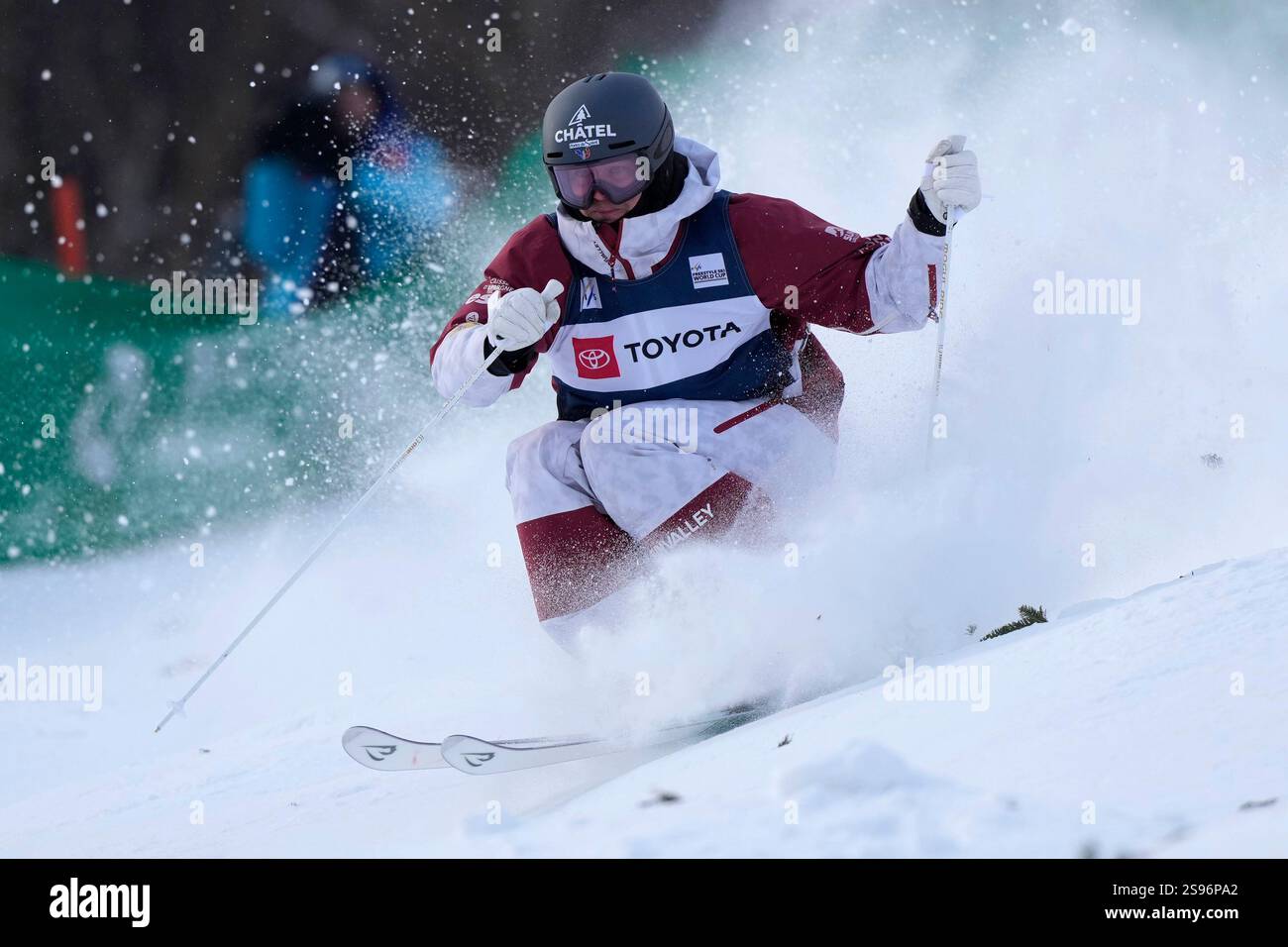 France's Benjamin Cavet competes in the men's World Cup freestyle ...