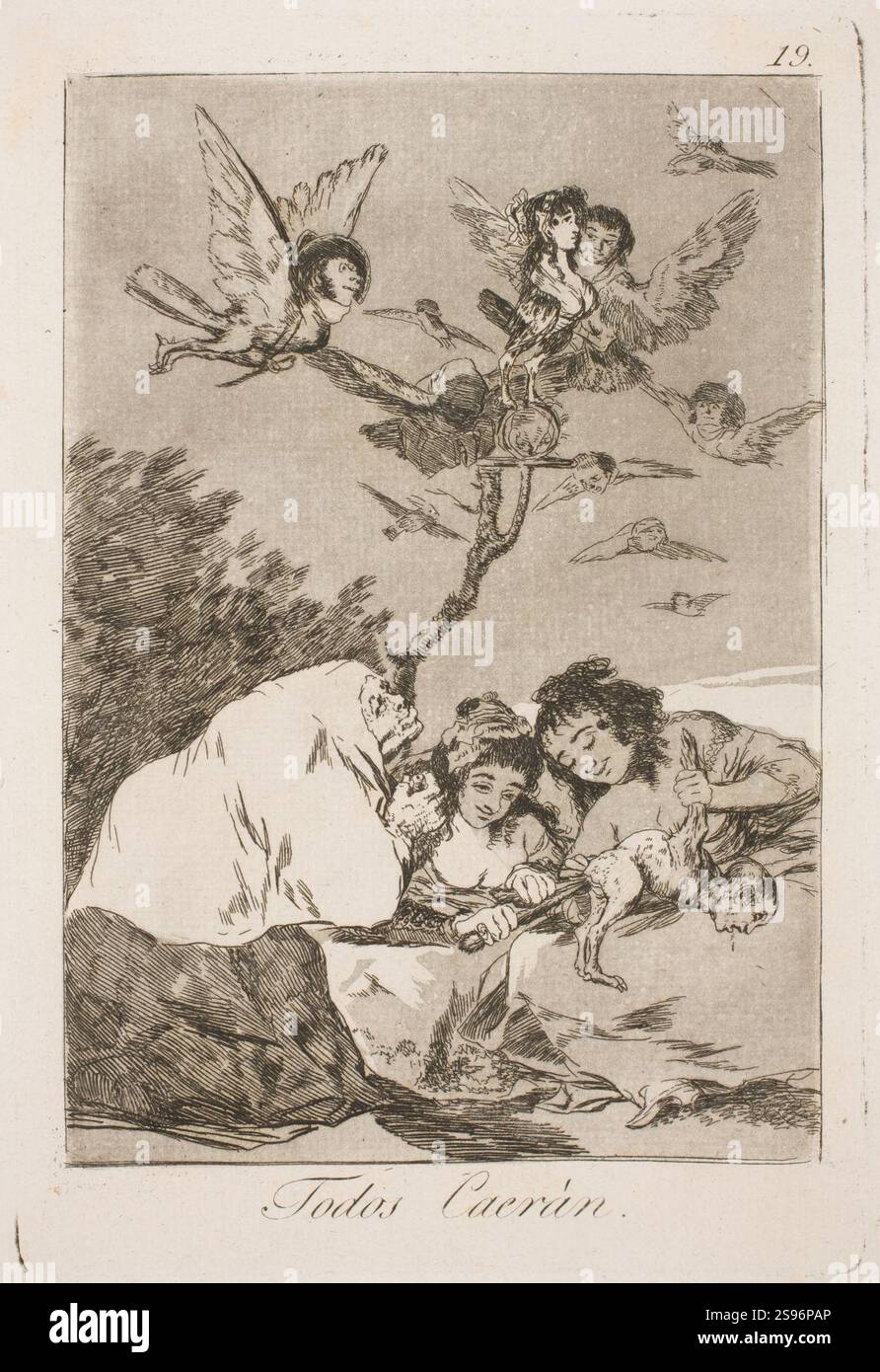 Francisco de Goya, De vil alle falde ned Stock Photo - Alamy