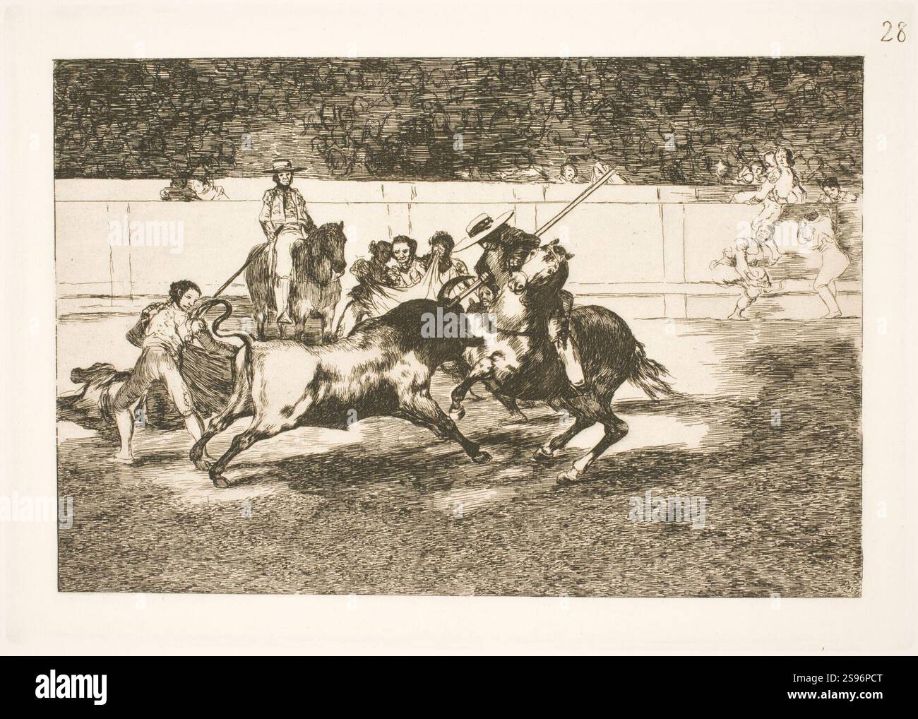 Francisco de Goya, Den kraftfulde Rendon stanger en tyr med lansen ...
