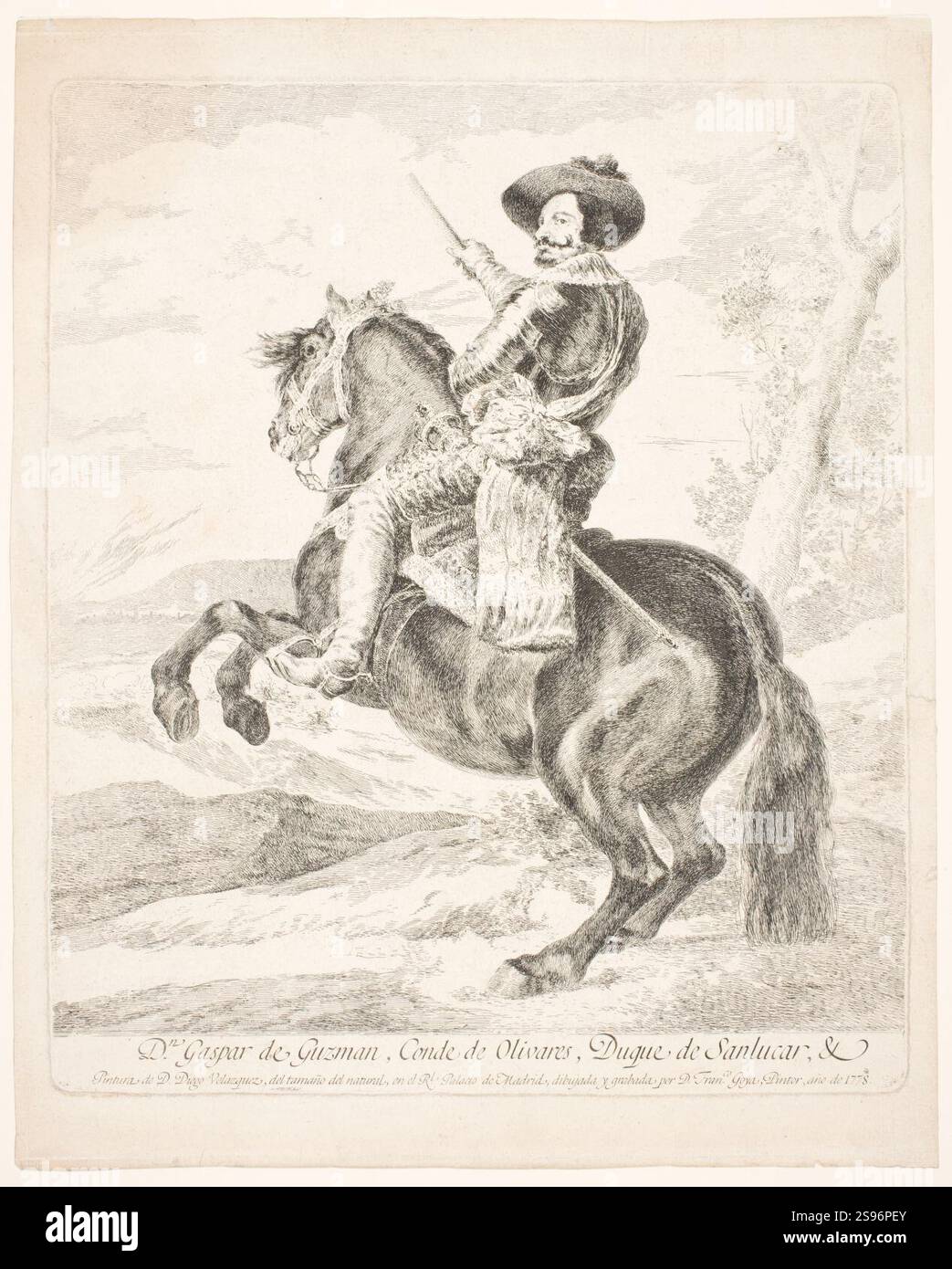 Francisco de Goya, Don Gaspar de Guzman, greve af Olivares, 1778 Stock ...