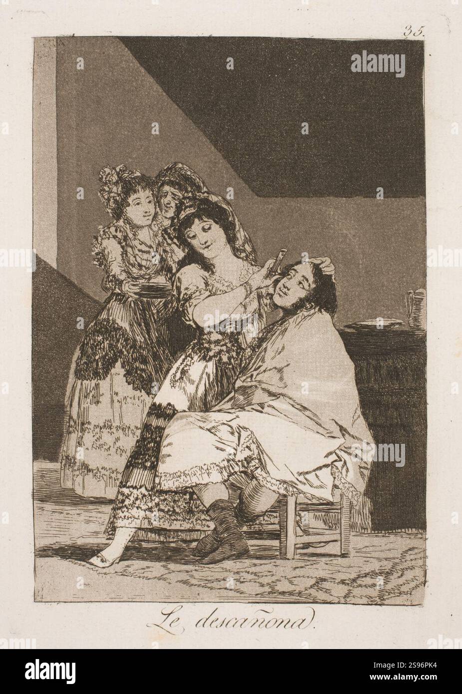 Francisco de Goya, Hun flår ham Stock Photo - Alamy