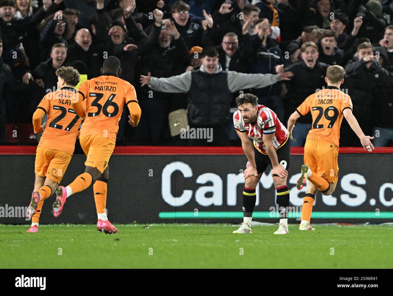 Sheffield, England, 24th January 2025. Matty Jacob of Hull City ...