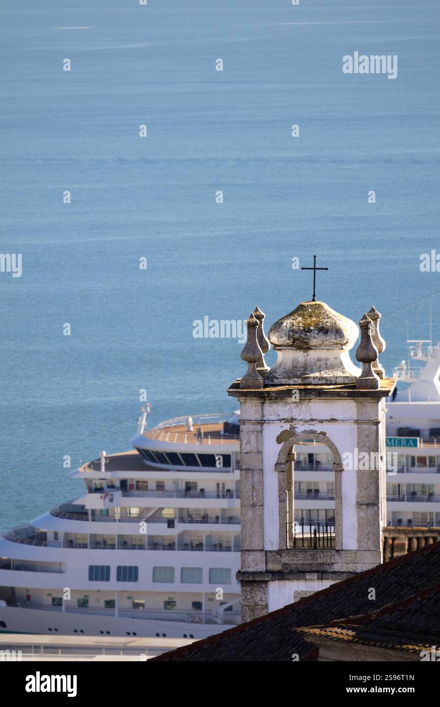 Cruise ship passing church hi-res stock photography and images - Alamy