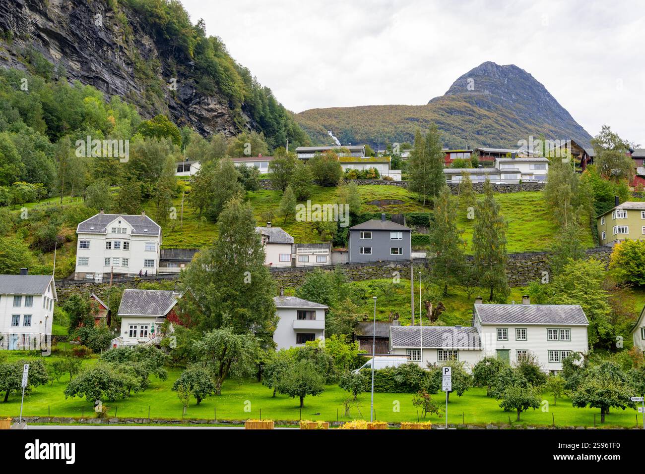 Geiranger village houses property hi-res stock photography and images ...