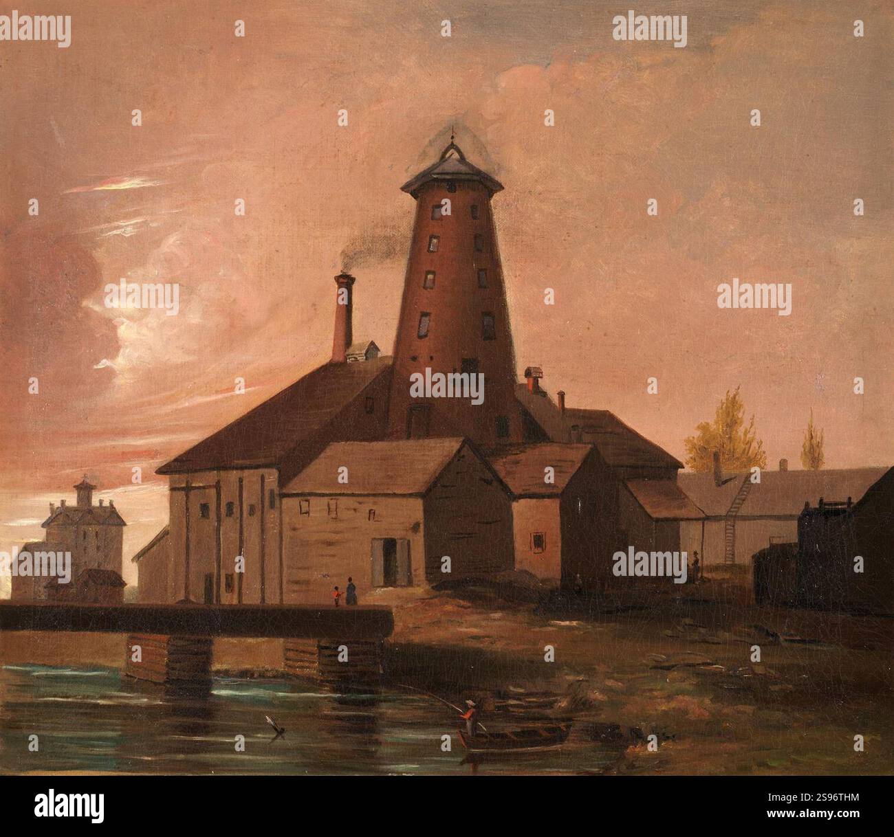 Gooderham & Worts, 1840s oil painting Stock Photo - Alamy