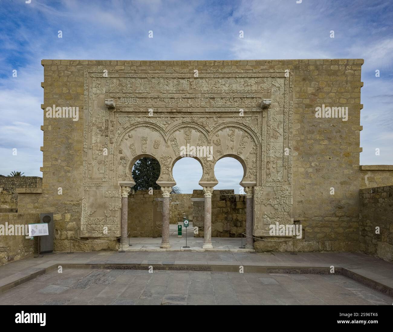 Islamic horse shoe arches of the royal palace of Azahara in Cordoba ...