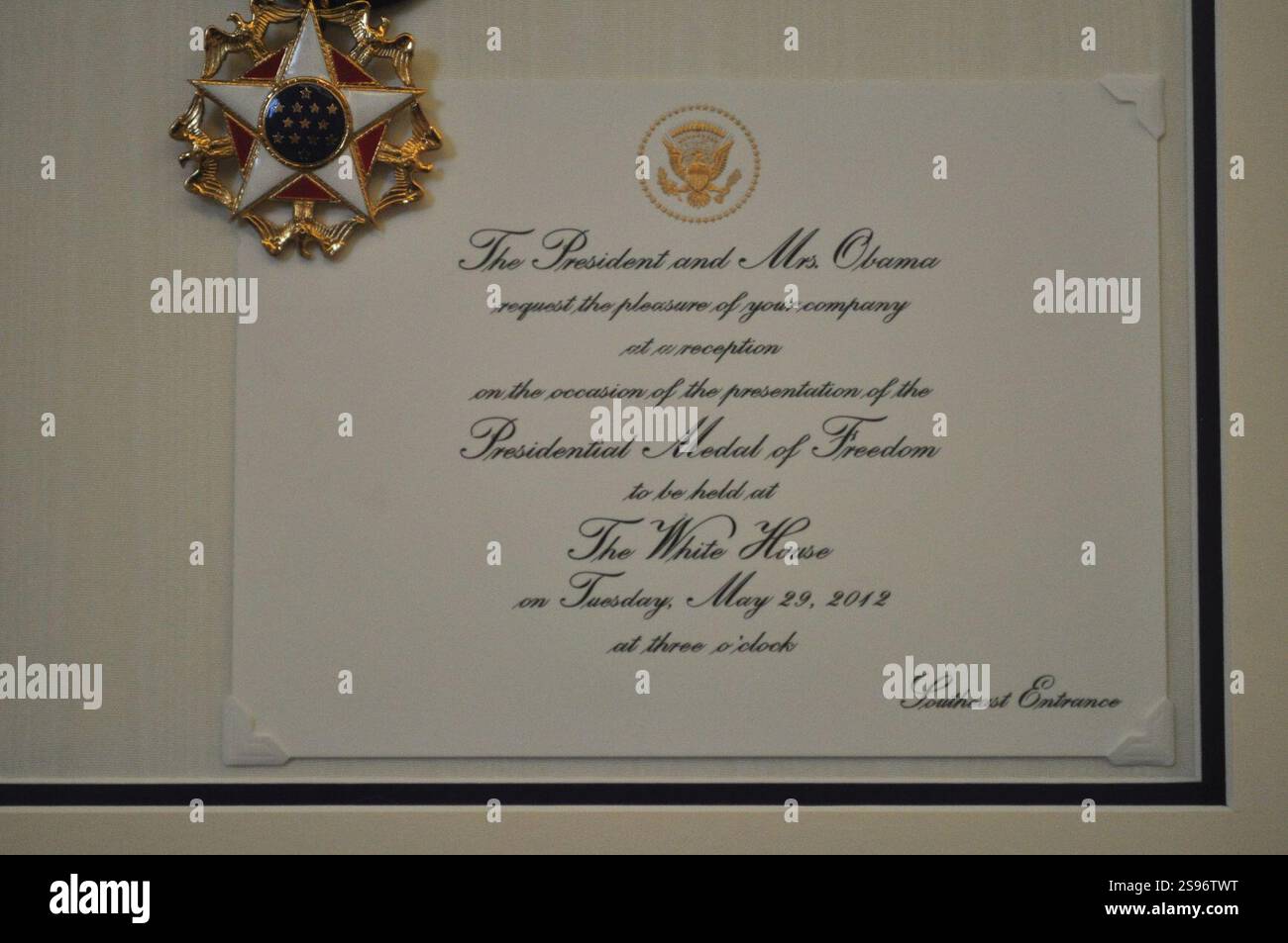 Gordon Hirabayashi's Presidential Medal of Freedom - invitation Stock ...