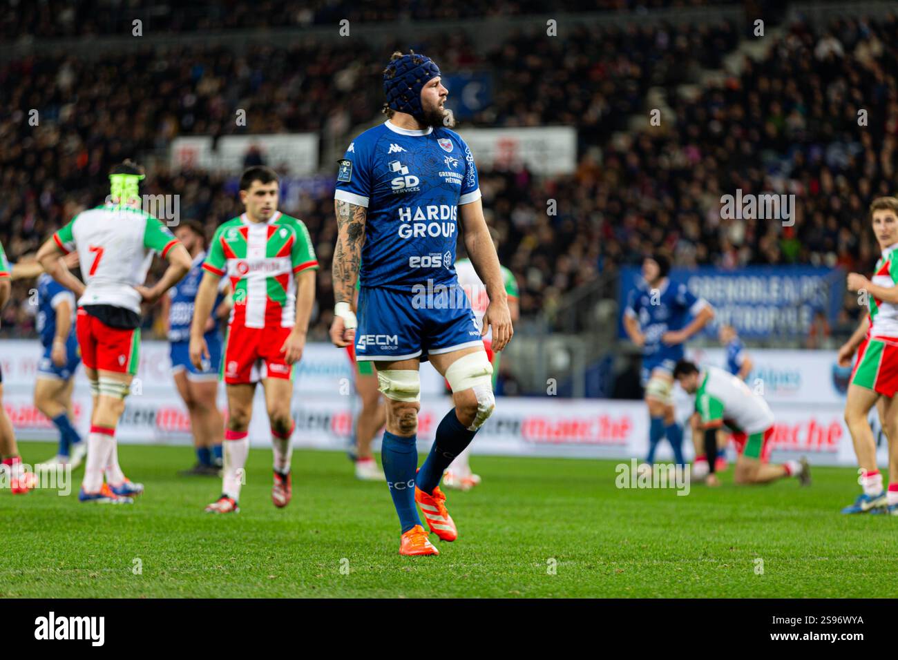 Thomas Lainault (4 Grenoble) in action during 2nd Division French Rugby ...