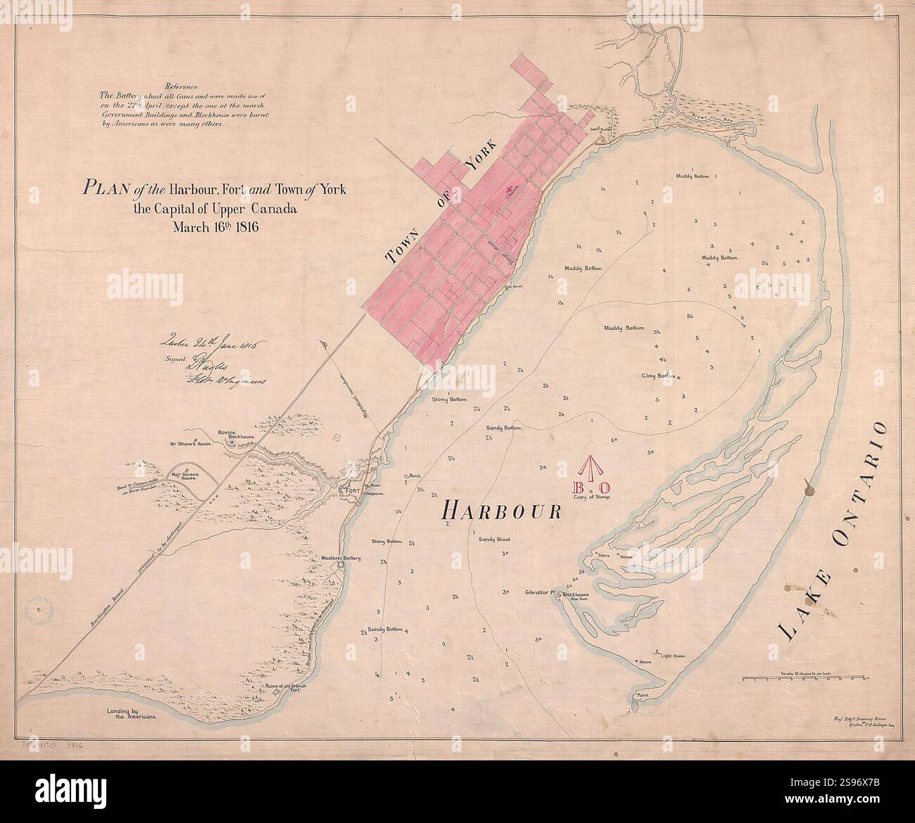 Plan of the harbour, fort and town of York, the capital of Upper Canada ...