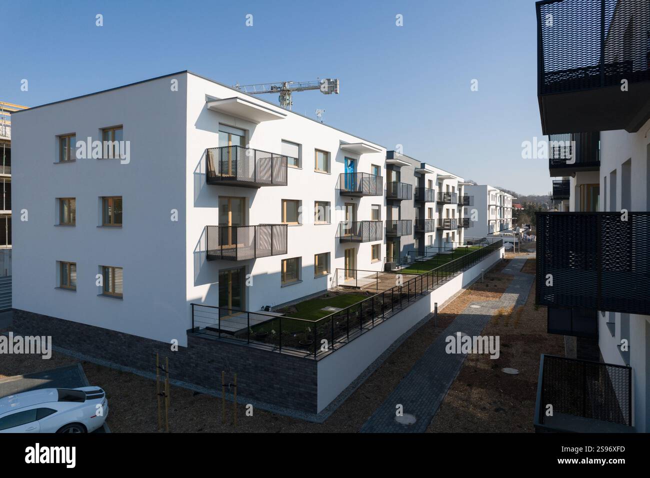 Balconies modern apartment buildings hi-res stock photography and ...