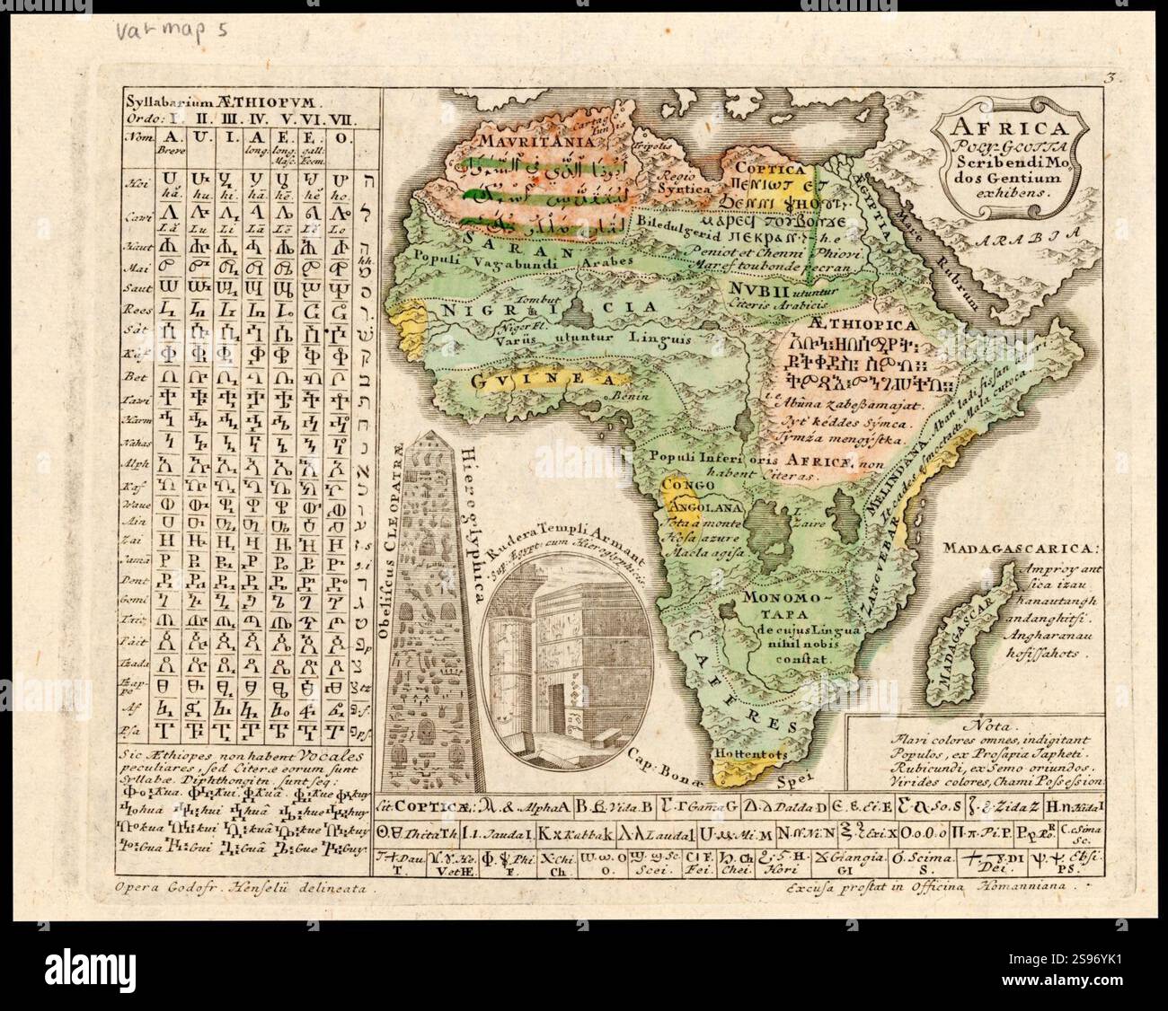 Gottfried Hensel, Africa Poly-Glotta Scribendi Modos Gentium exhibens ...