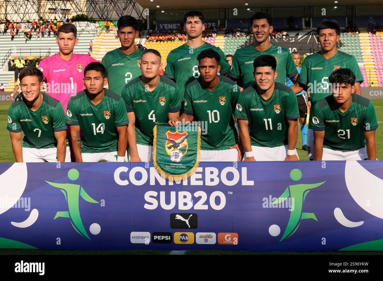 Bolivia's players pose for a team photo before a South American U-20 ...