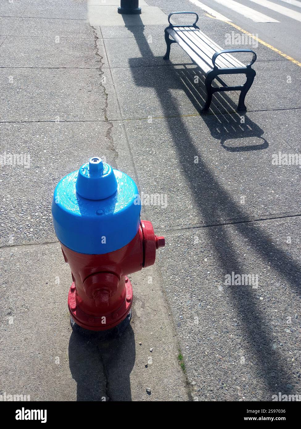 A red fire hydrant, faucet or fire hydrant, a water intake to provide a ...