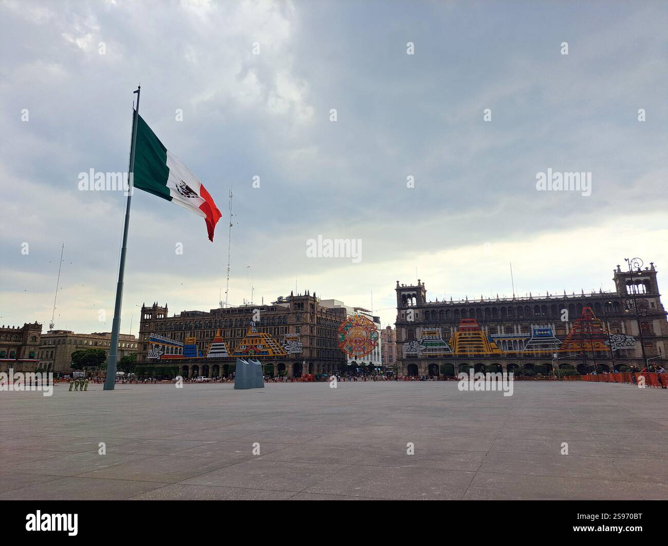 Mexico City, Mexico - Sep 6 2023: Plaza de la Constitucion, Zocalo, is ...