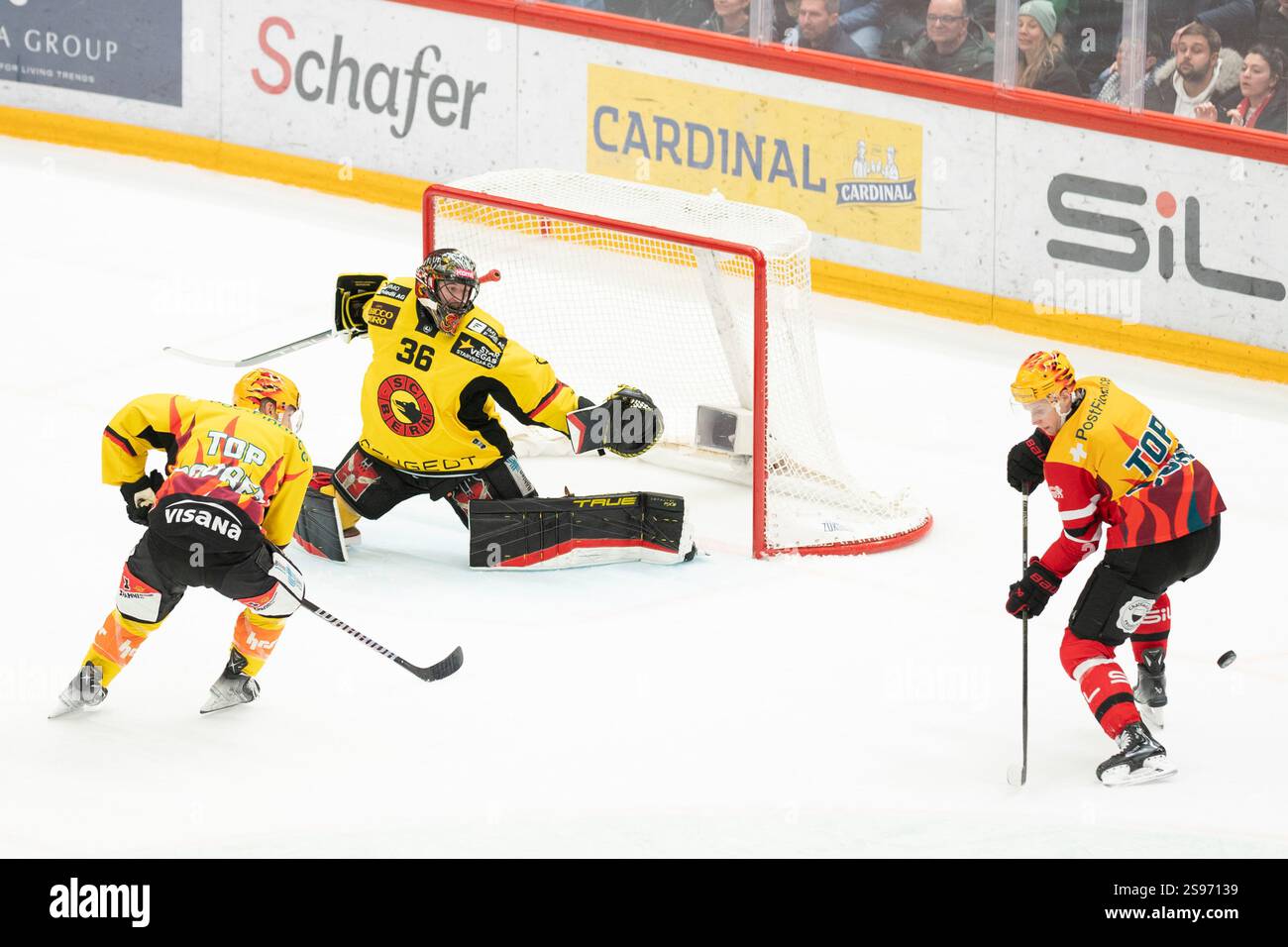 Lausanne Switzerland, 01 24 2025: Adam Reideborn (goalkeeper) of SC ...