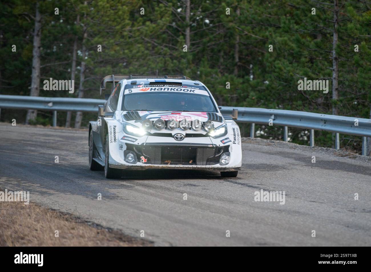 Sami PAJARI(Fin),Marko SALMINEN(Fin) on a TOYOTA GR Yaris Rally1 of a ...