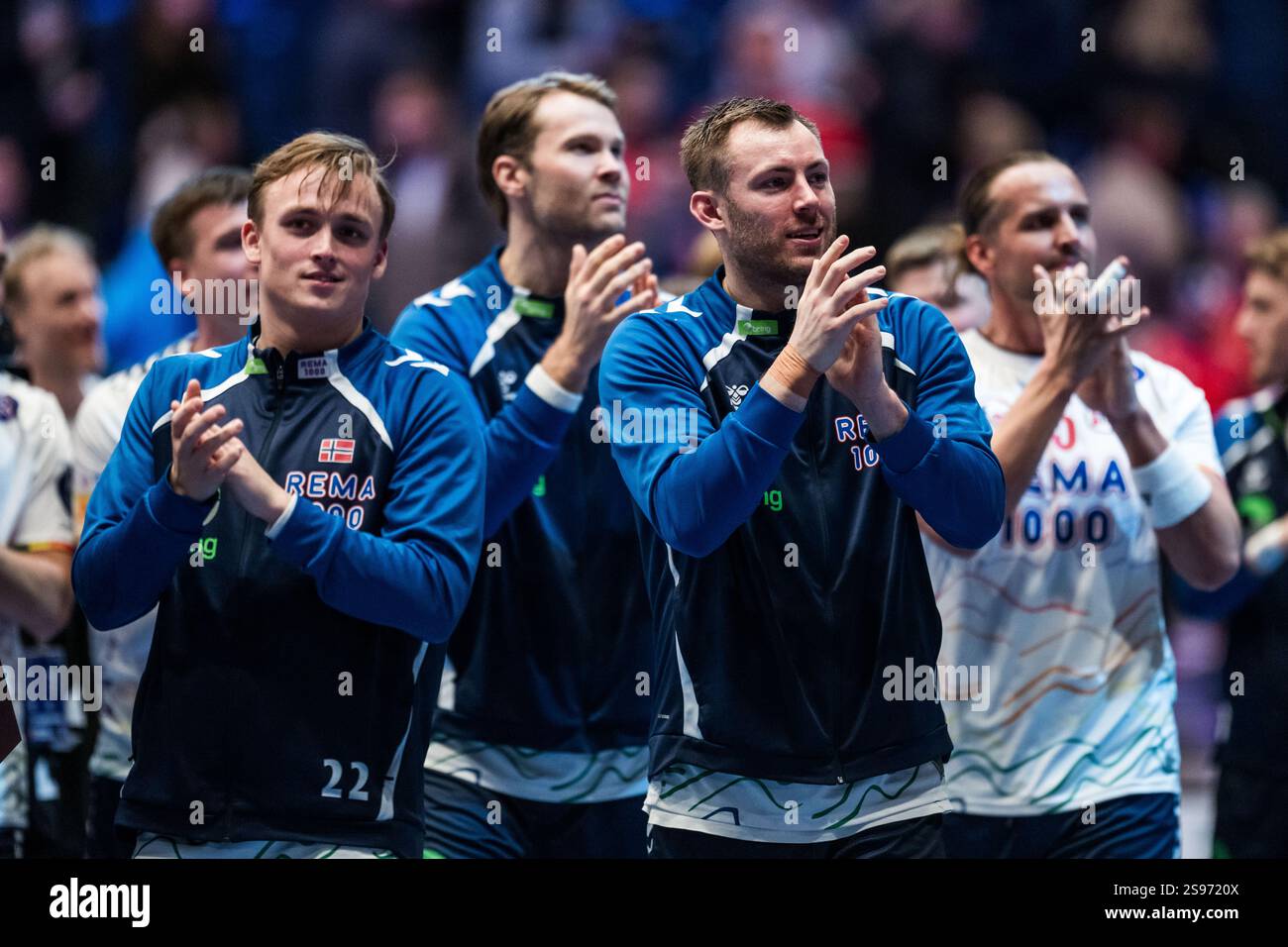 250124 Players of Norway celebrate after the 2025 IHF World Men's ...