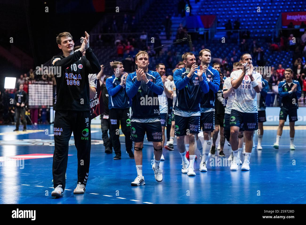 250124 Players of Norway celebrate after the 2025 IHF World Men's ...