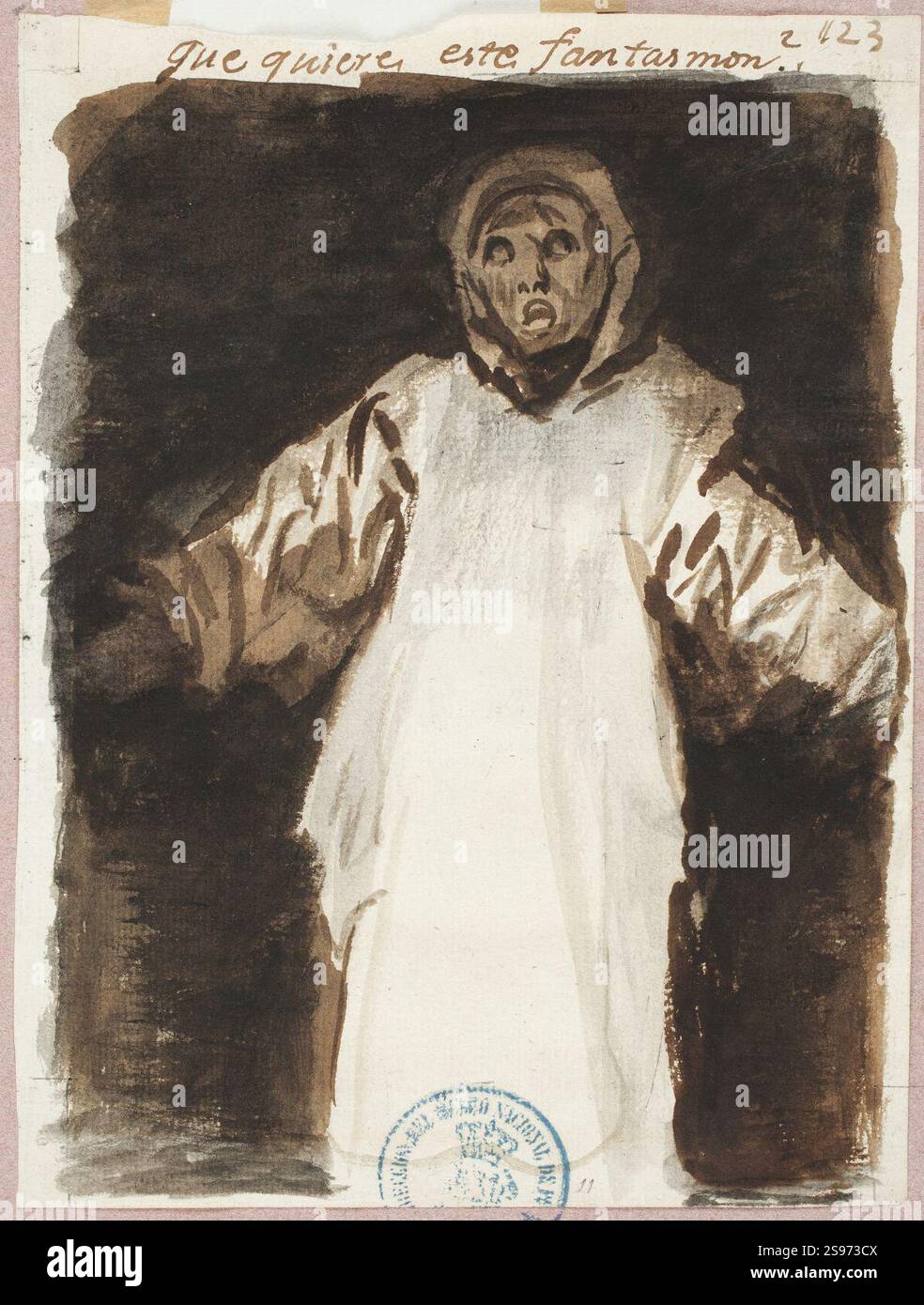 Goya - Que quiere este fantasmon Stock Photo - Alamy