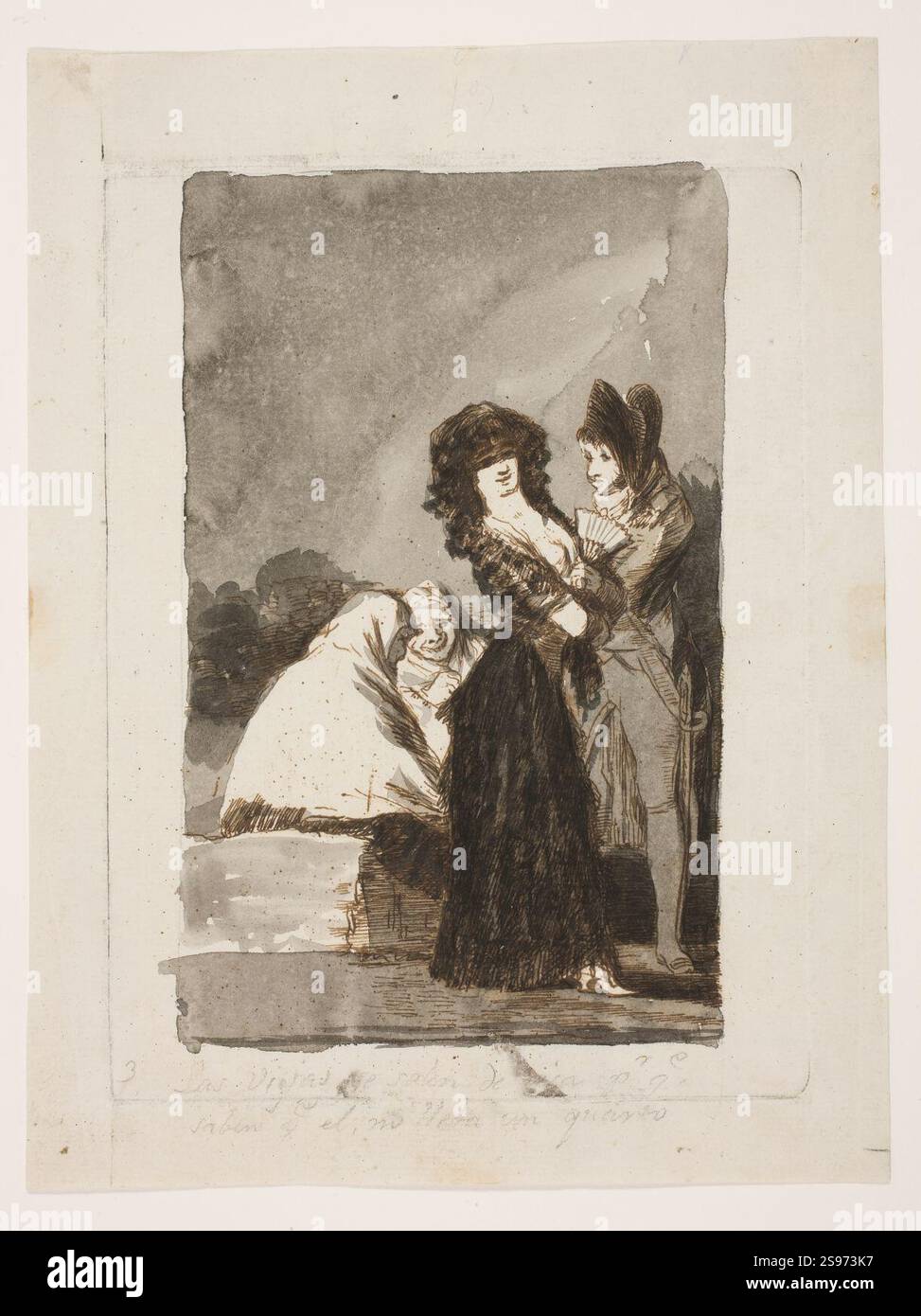 Goya - Sueño 19. Las viejas se salen de risa por que saben que el no ...