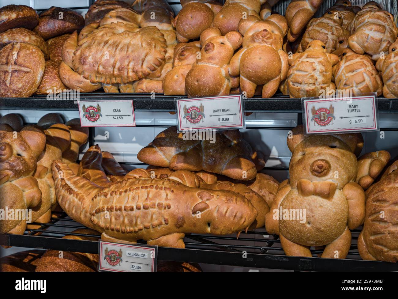 San Francisco, USA - April 30, 2022: Animal-shaped sourdough breads ...