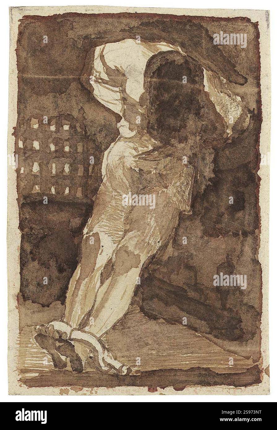 Goya - The custody of a criminal does not call for torture, Preparatory ...