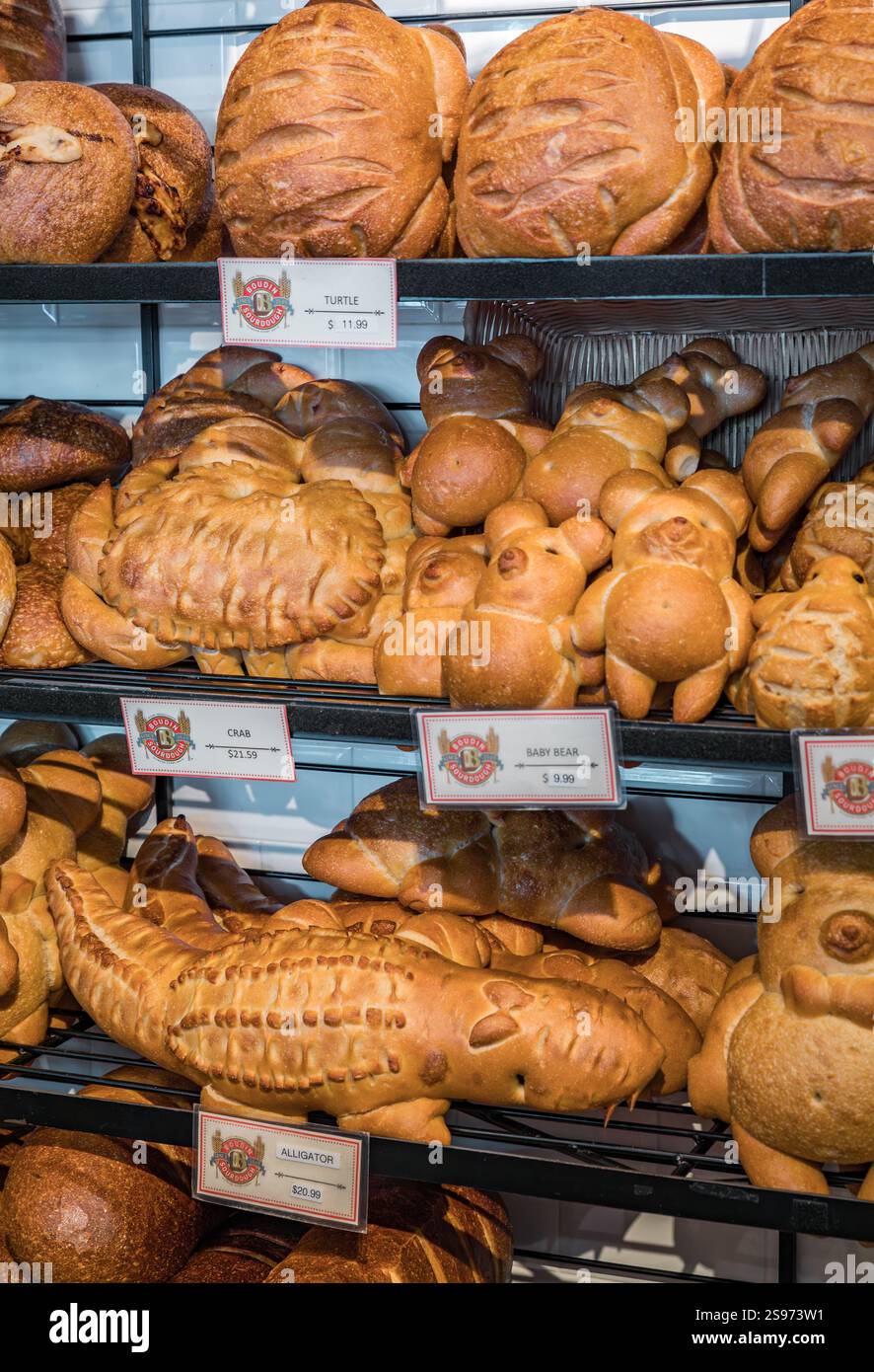 San Francisco, USA - April 30, 2022: Animal-shaped sourdough breads ...