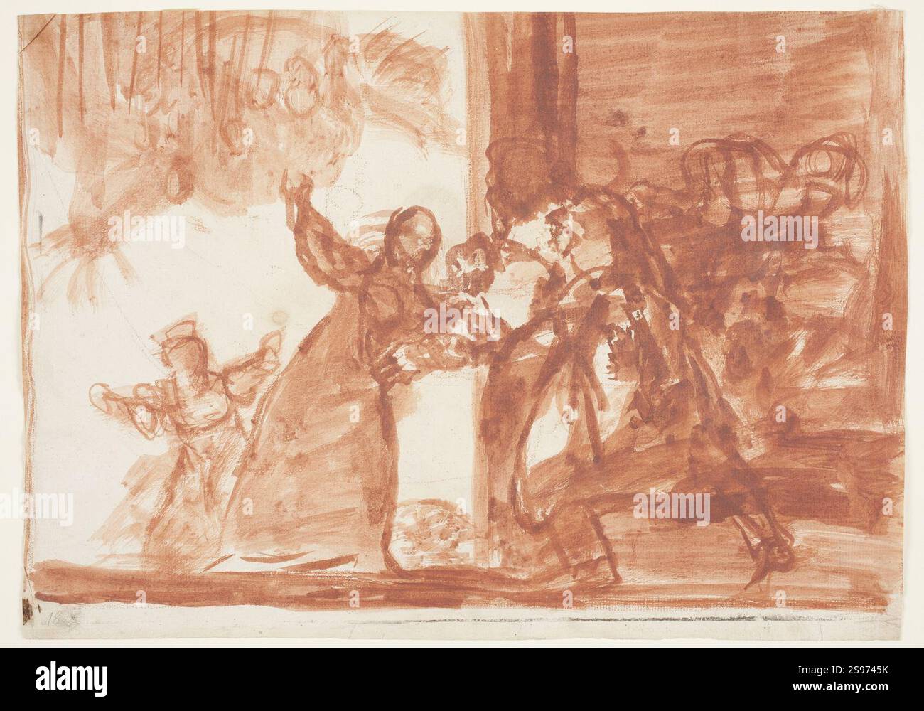 Goya Disparate pobre drawing Stock Photo - Alamy