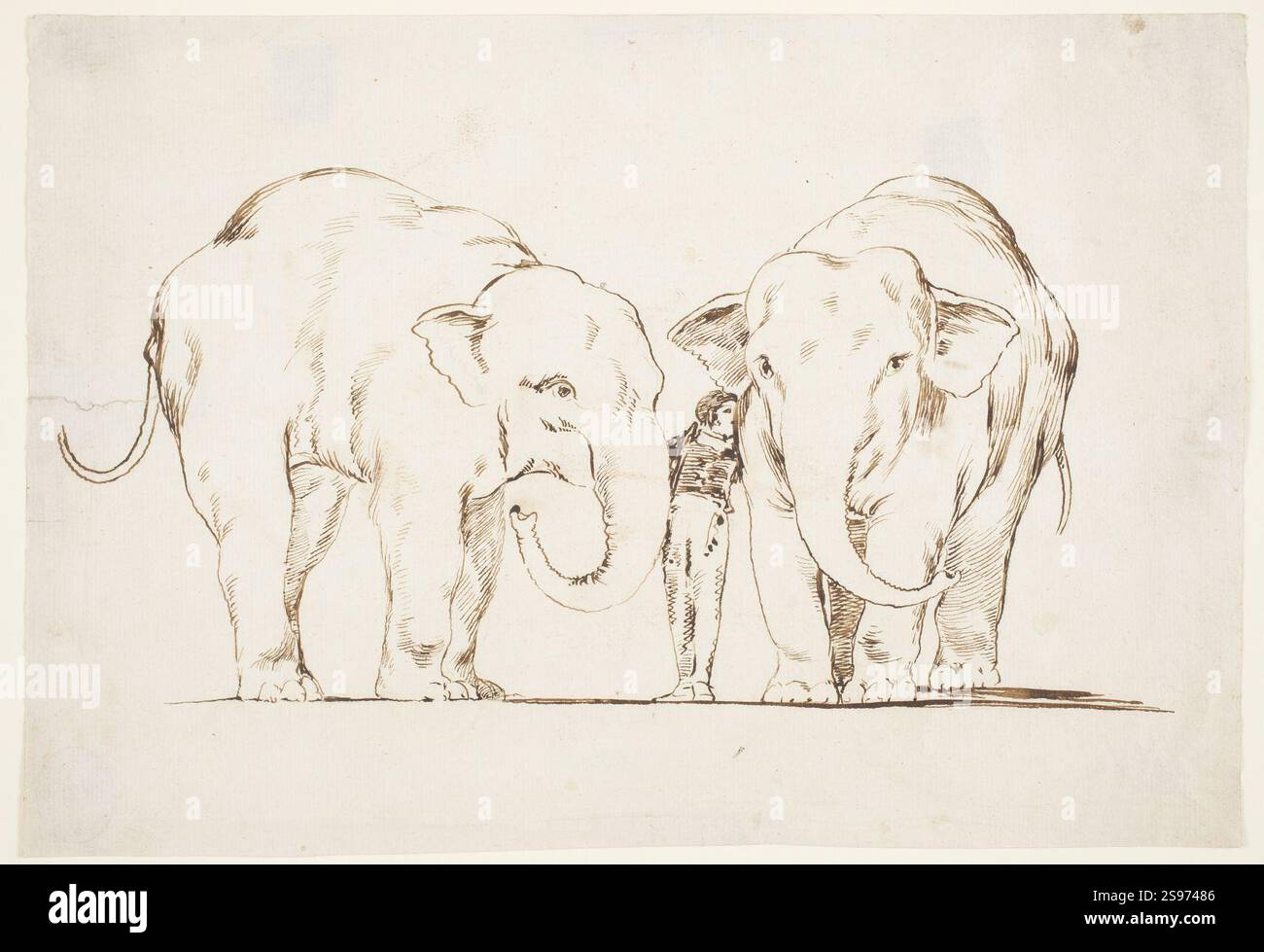 Goya Los elefantes (Disparate de bestia) drawing Stock Photo - Alamy