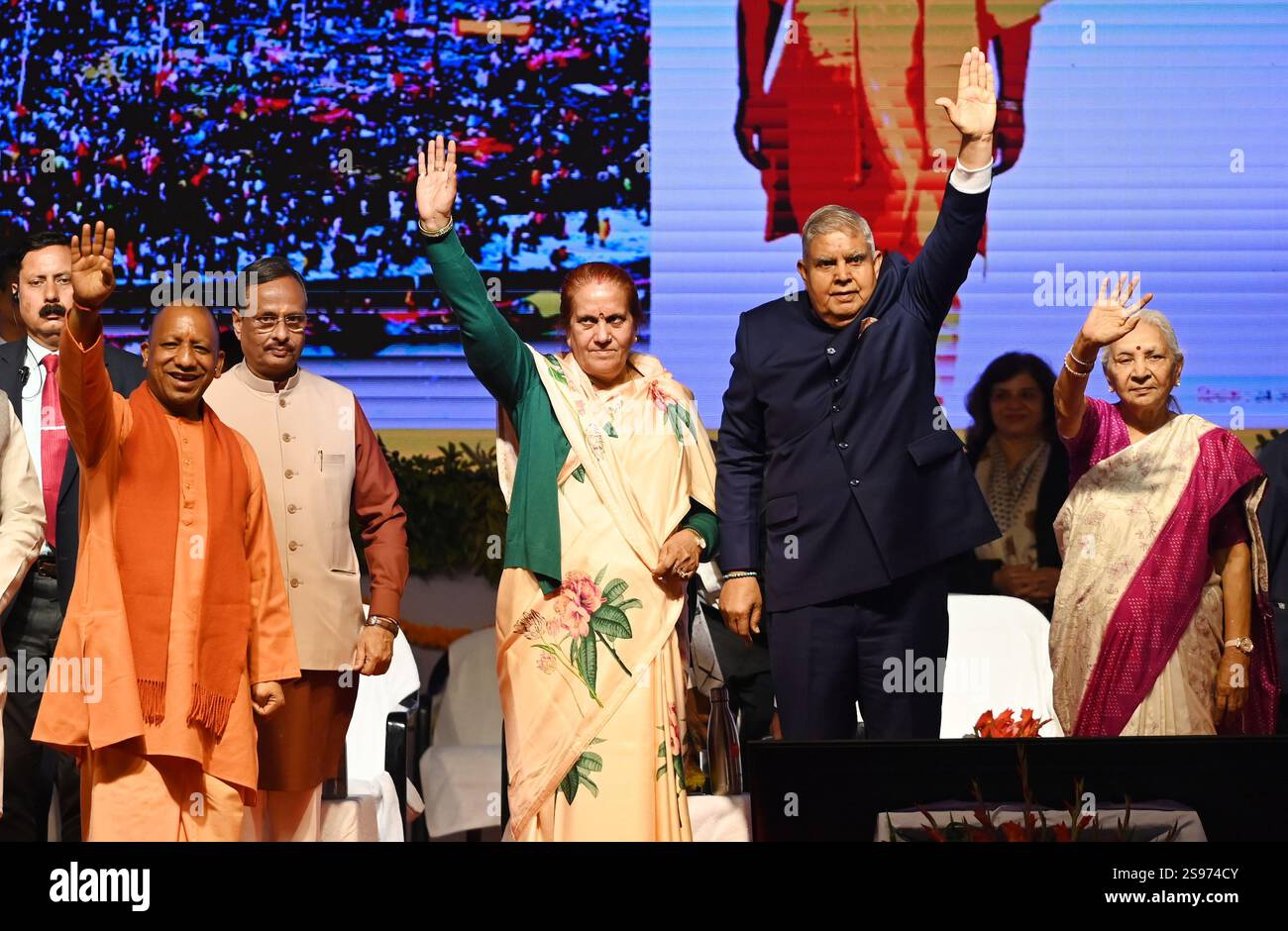 LUCKNOW, INDIA - JANUARY 24: Vice President of India Jagdeep Dhangad ...