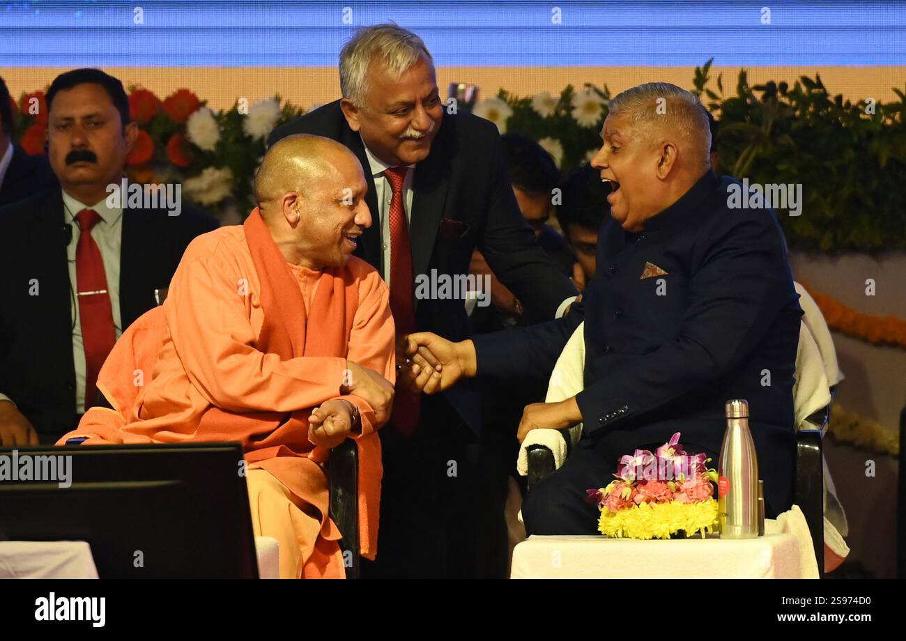 LUCKNOW, INDIA - JANUARY 24: Vice President of India Jagdeep Dhangad ...