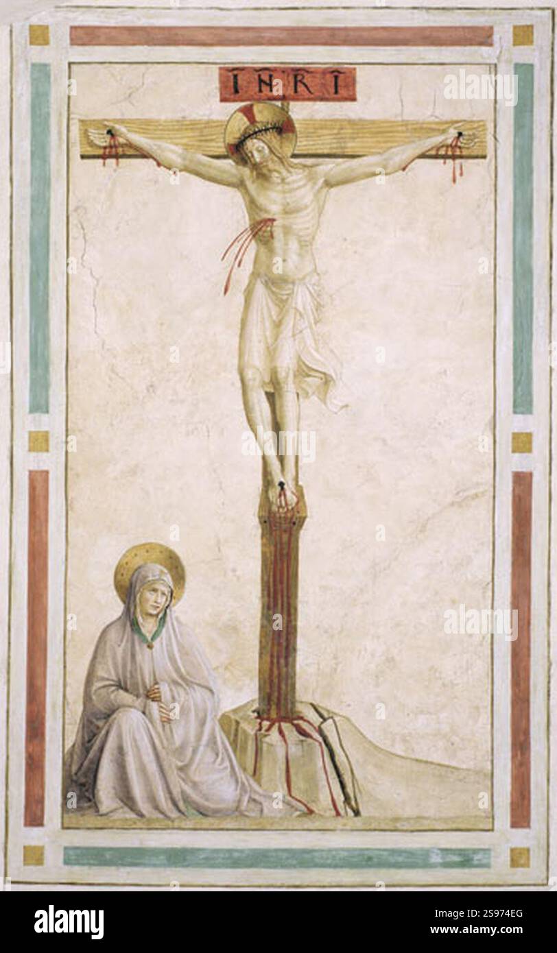 Gozzoli - Crucifixion, from cell 22 Stock Photo - Alamy