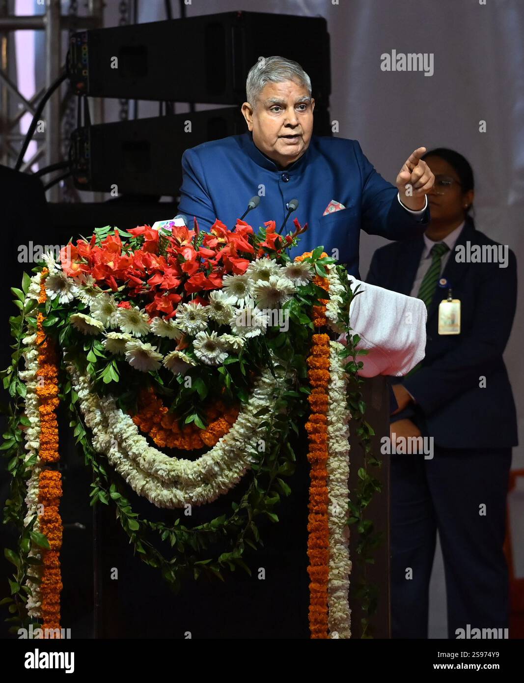 LUCKNOW, INDIA - JANUARY 24: Vice President of India Jagdeep Dhangad ...
