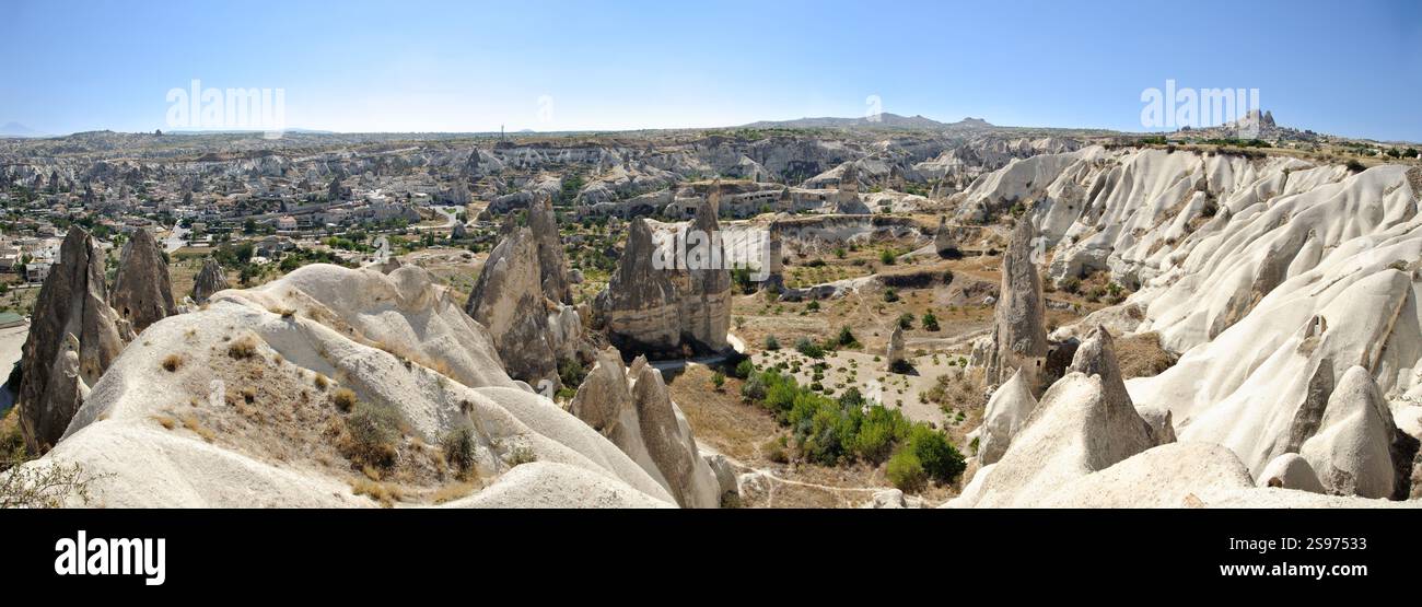 Cappadocia Landscape with Fairy Chimneys Panorama Stock Photo - Alamy