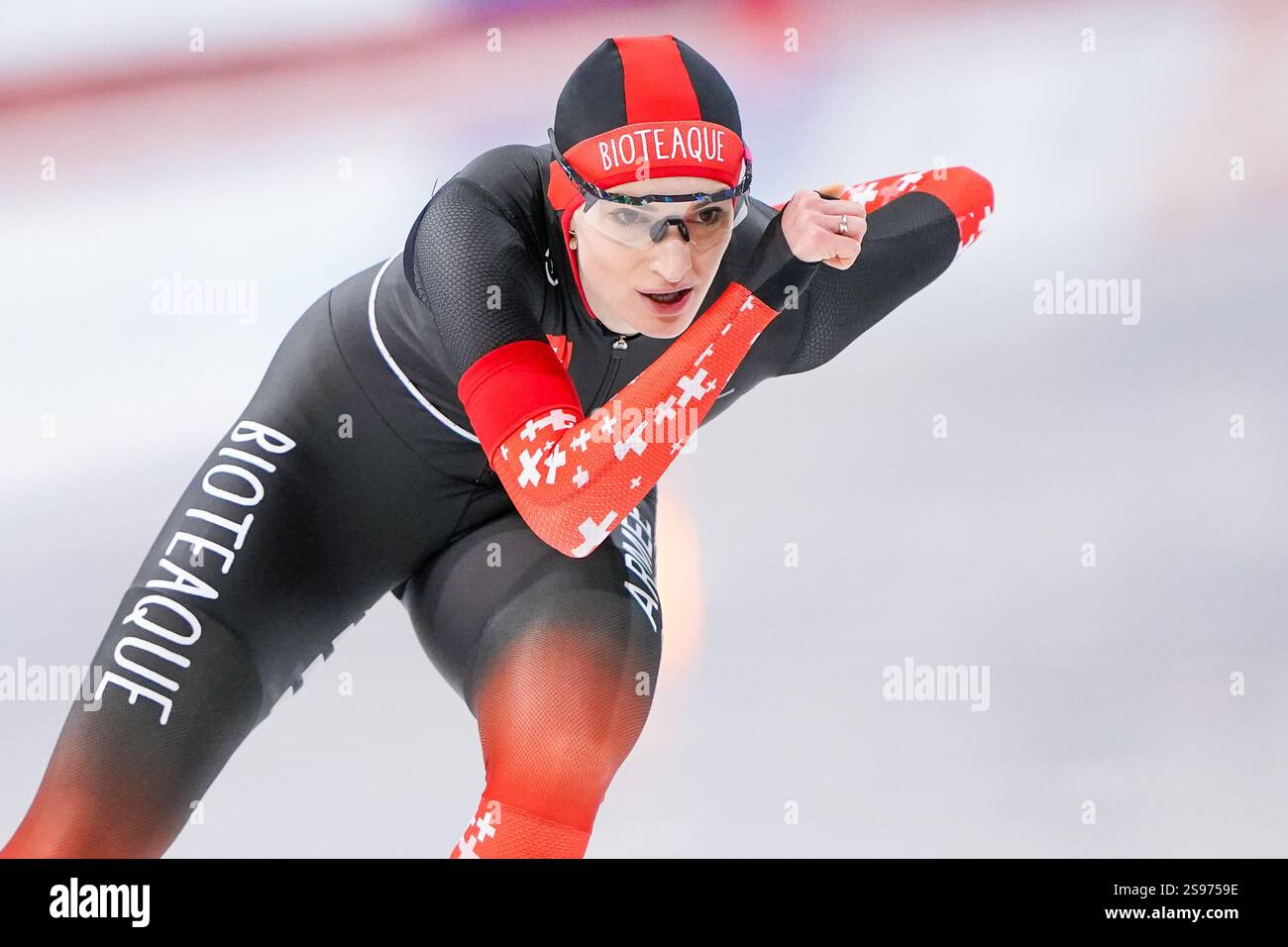 CALGARY, CANADA - JANUARY 24: Vera Guntert of Switzerland competing ...