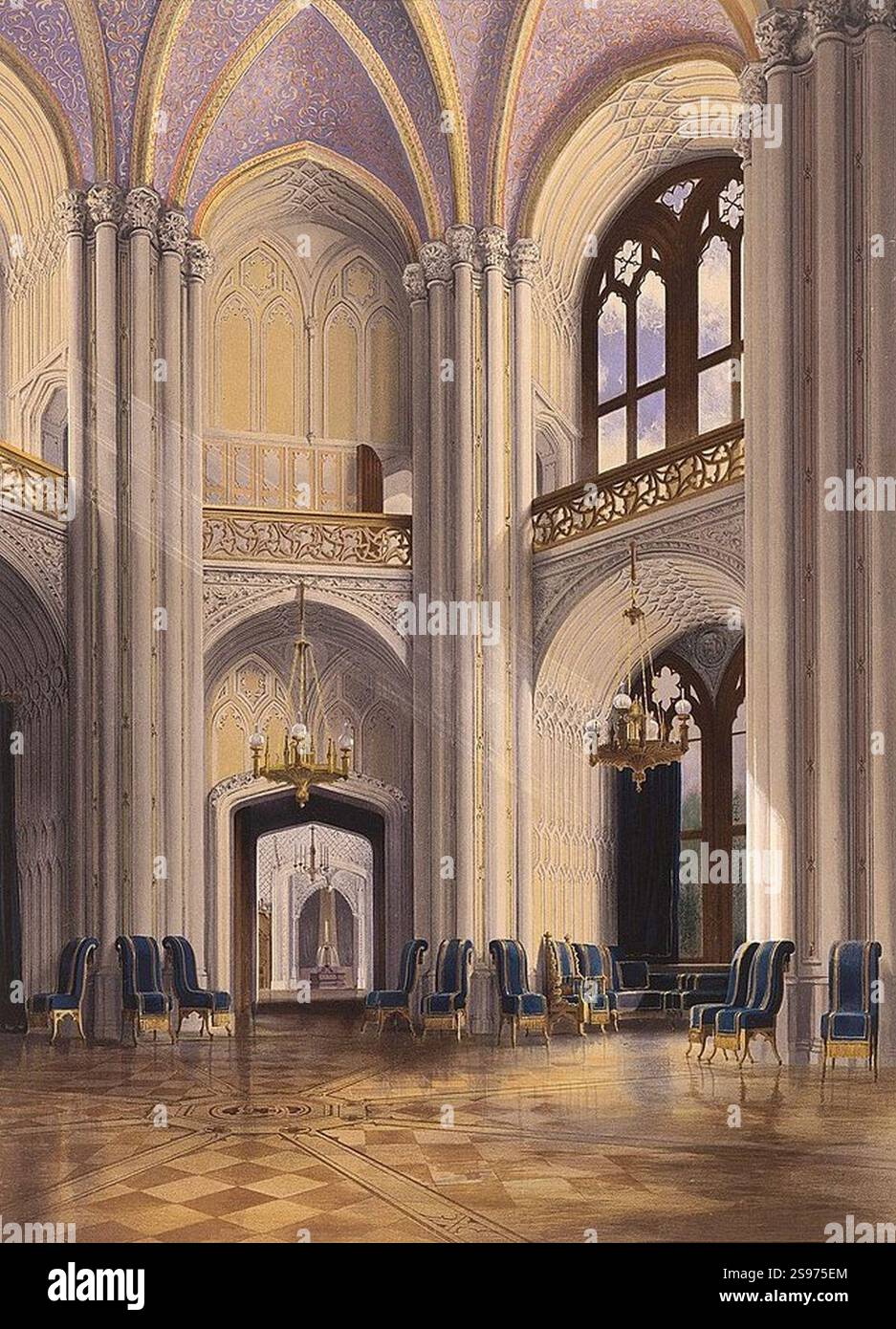 Graeb, Carl - Schloss Babelsberg. Tanzsaal. 1853 Stock Photo - Alamy