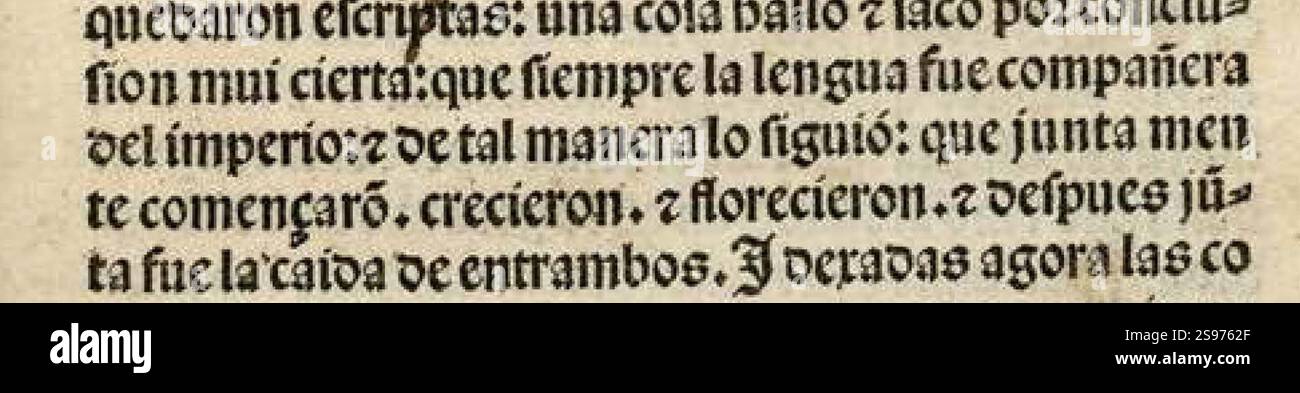 Gramatica castellana Nebrija 1492 (lengua imperio Stock Photo - Alamy