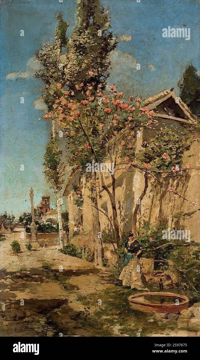 Granada landscape with lady - Tomás Martín Rebollo Stock Photo - Alamy