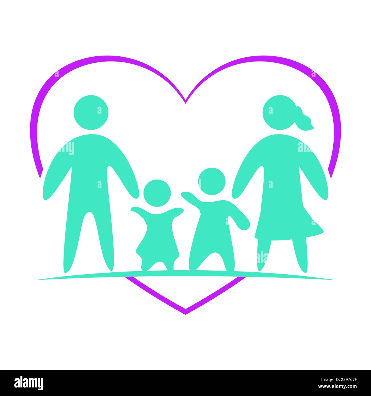 beloved family icon logo design template Stock Vector Image & Art - Alamy